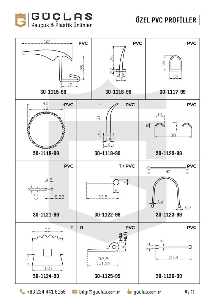 Özel PVC Profiller - Güçlas